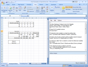 ScreenShots – SolverStudio for Excel